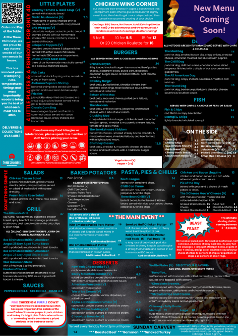 Home - The Three Chimney Smokehouse and Grill